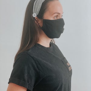 Headband With Buttons / Mask Headband / Nurse Mask Headband / Elastic ...