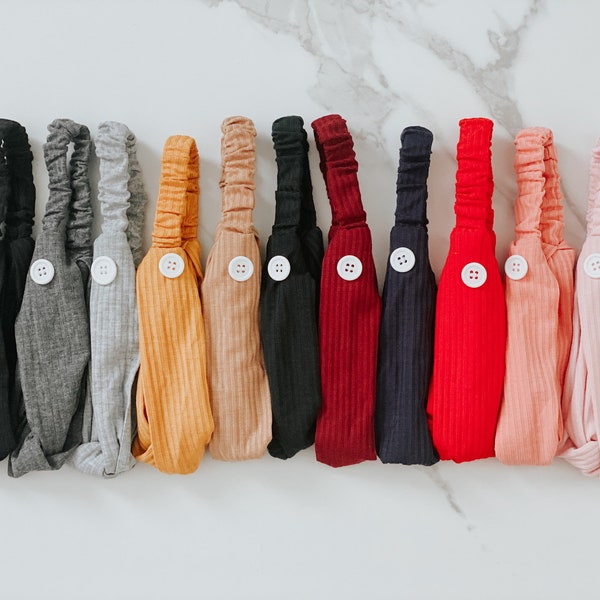 Headband With Buttons for Mask - Etsy