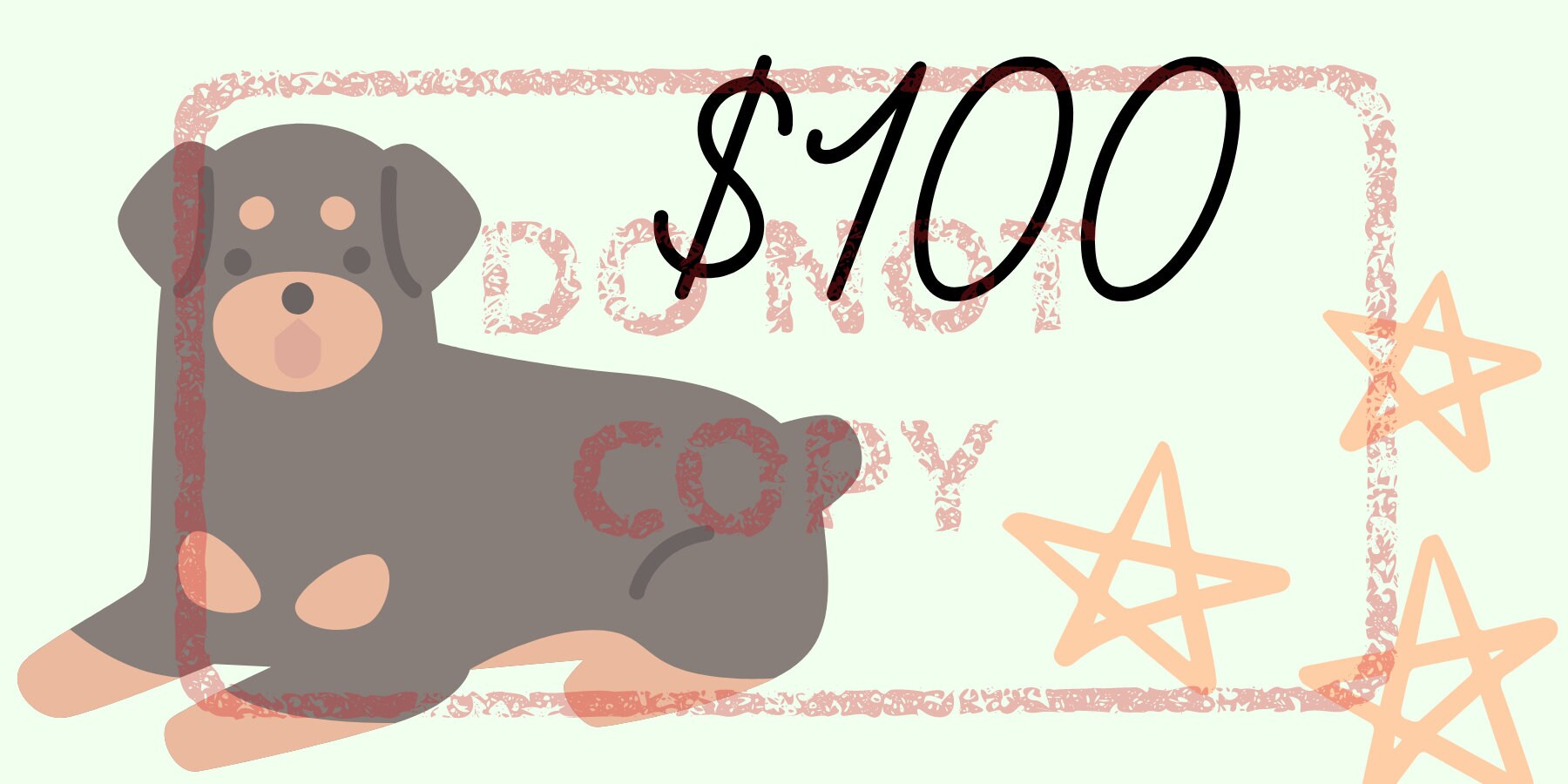Cute Dog Place Holder Money (printable Digital Download) - Etsy