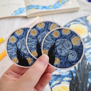 Starry Night Record Vinyl Sticker | Weatherproof Vinyl Matte Sticker ...