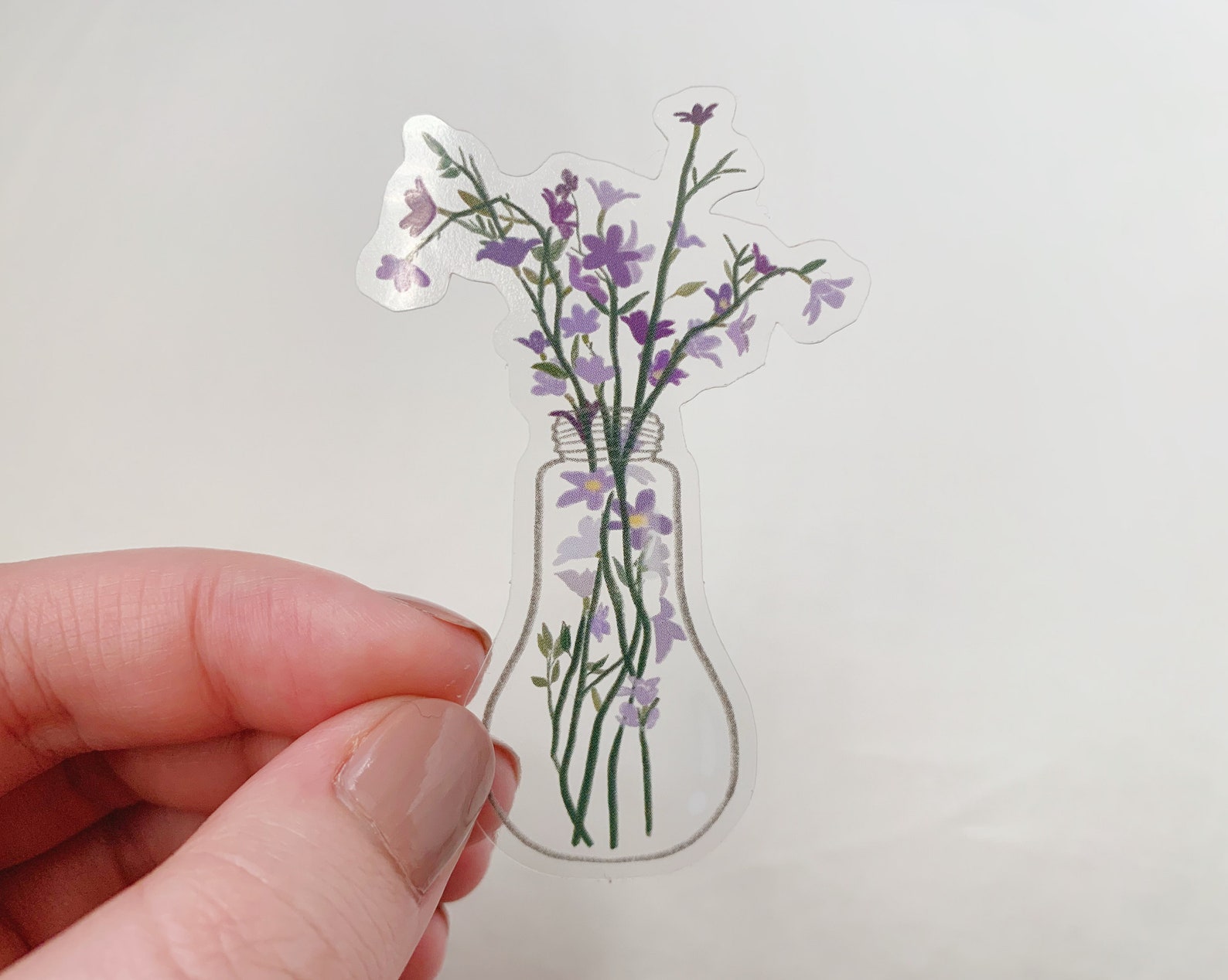 Flower Jar Clear Vinyl Sticker Bundle | Clear Transparent Sticker ...