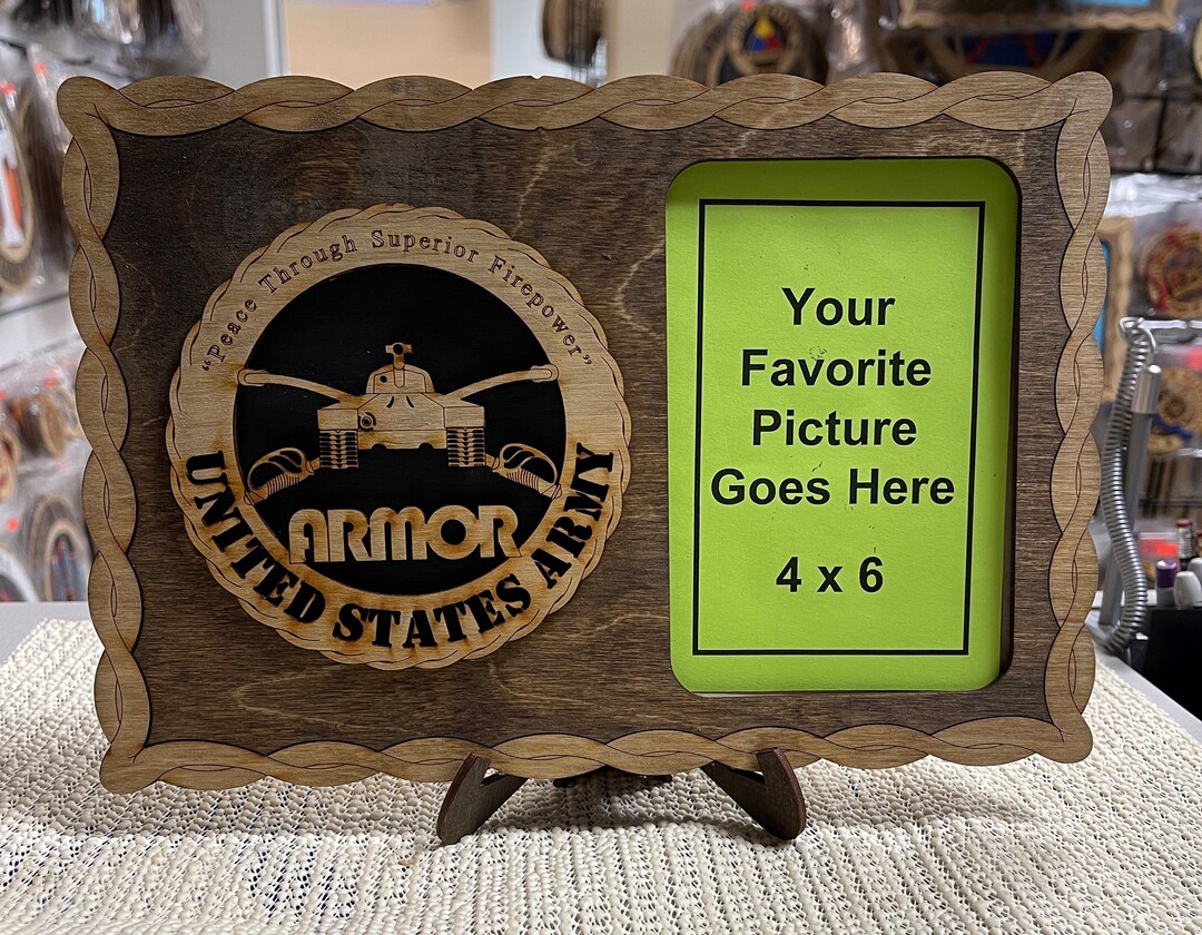 United States Army Armor Picture Frame Plaque - Etsy