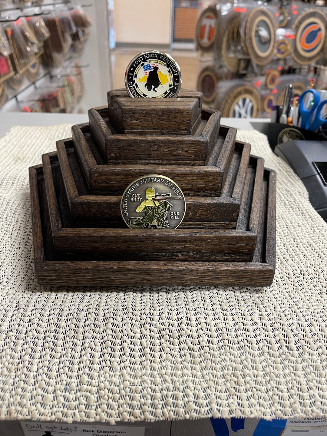 Spinning Pentagon Military Challenge Coin Holder Holds - Etsy