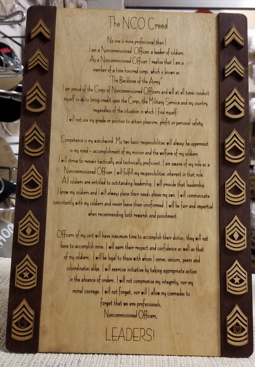 Nco Creed Framed