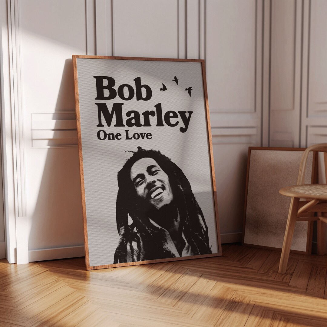 Bob Marley Poster One Love Film Print Regae Music Wall Art Movie Home ...