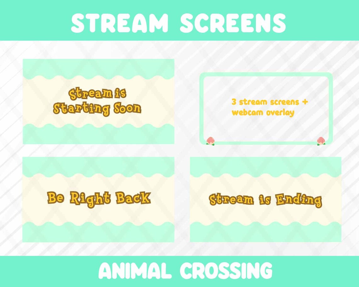 Animal Crossing Stream Screens for Twitch or Facebook - Etsy