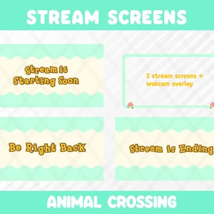 Animal Crossing Stream Screens - for Twitch or Facebook Streaming - Etsy