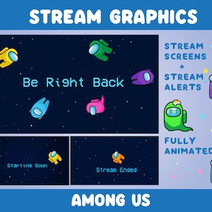 Among Us Animated Stream Screens and Alerts - Etsy