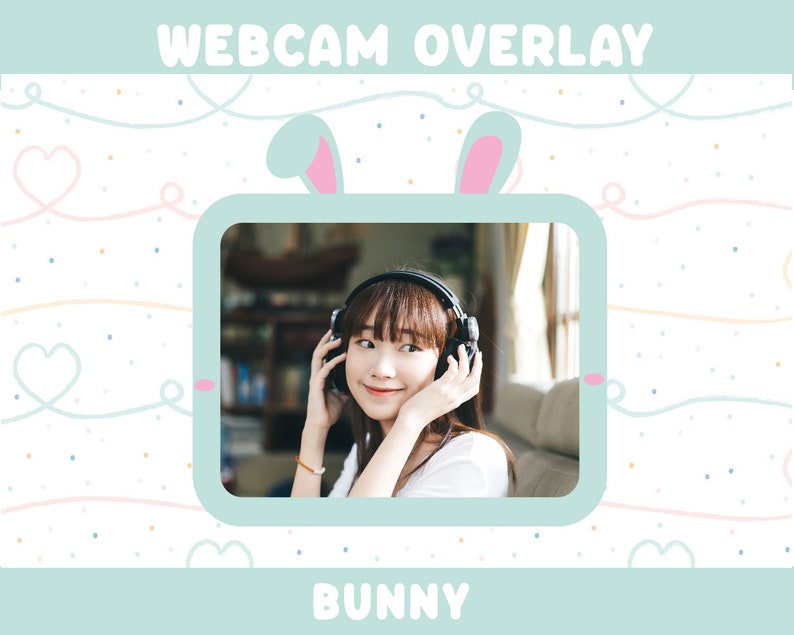 Cute Bunny Webcam Overlay - for Twitch or Facebook Streaming - Etsy