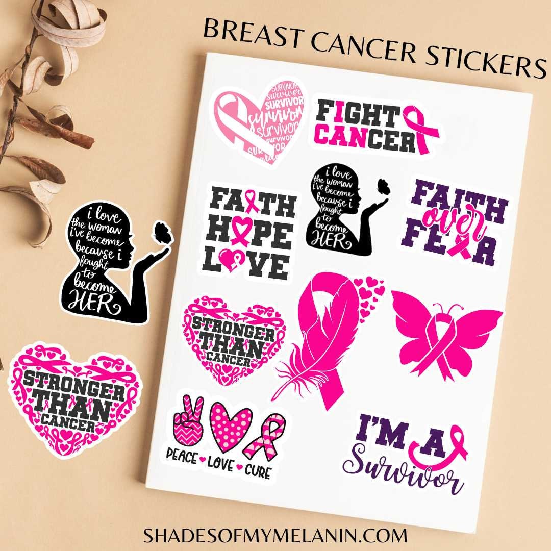 Breast Cancer Sticker Pack - Etsy