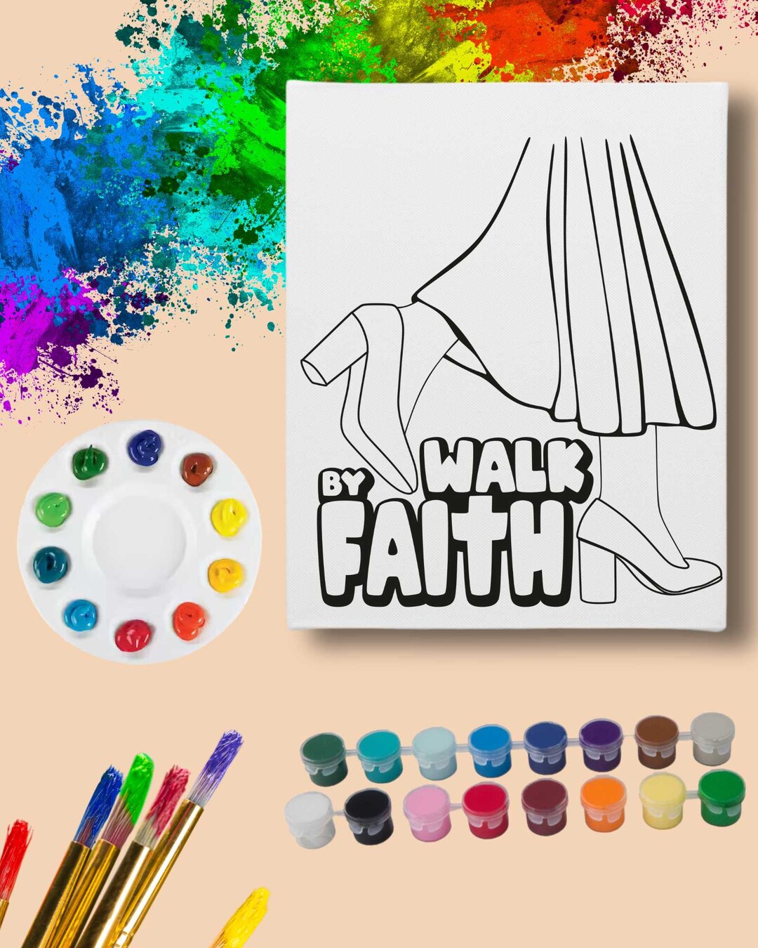 Paint Party Kit Walk by Faith - Etsy