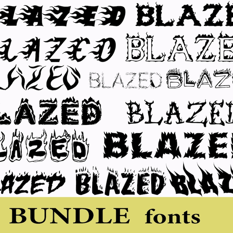 Smoke Font - Etsy