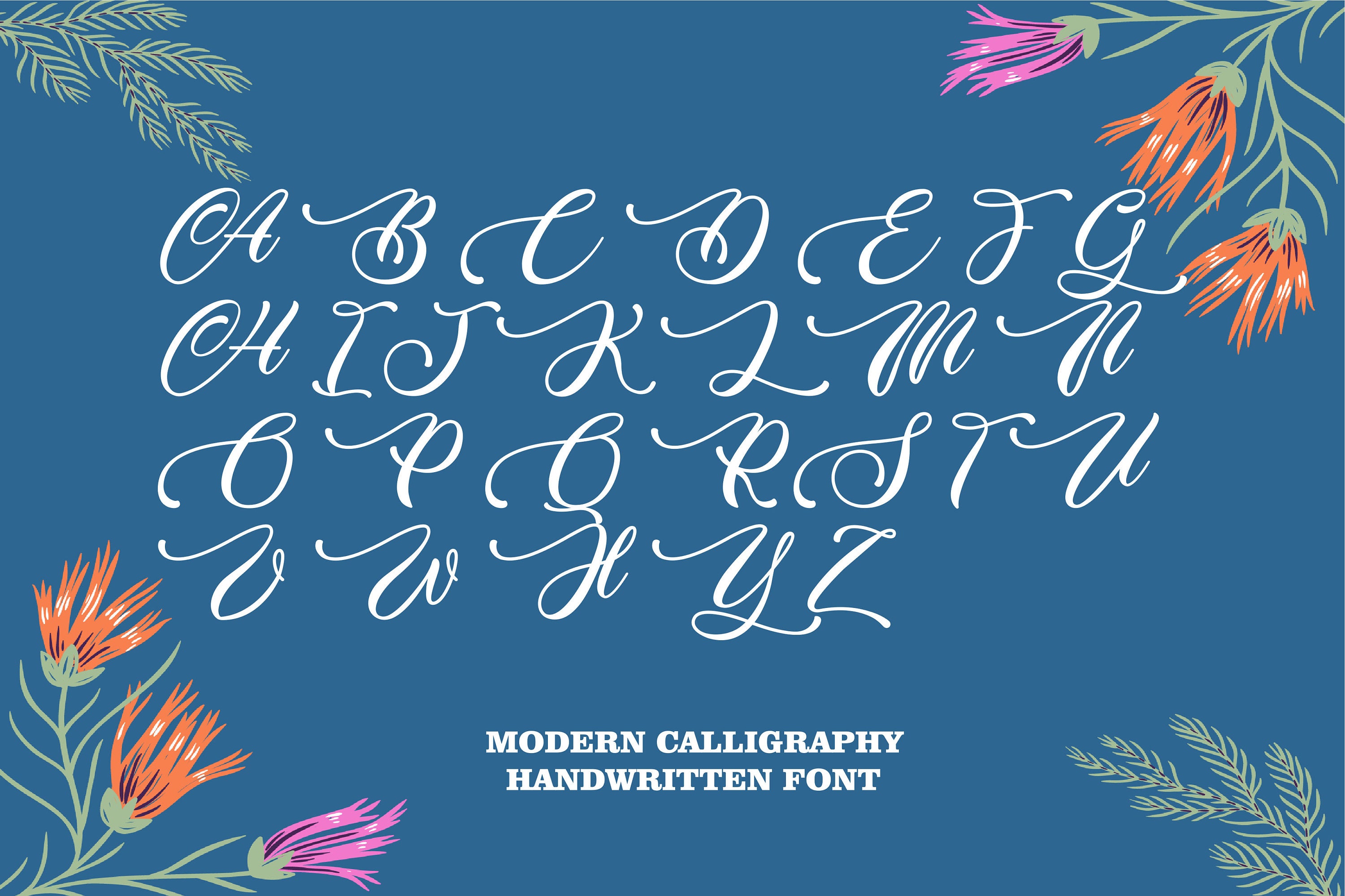 Caligraphy Font Svg. Digital Font. Modern Font. Handwritten Font Svg ...
