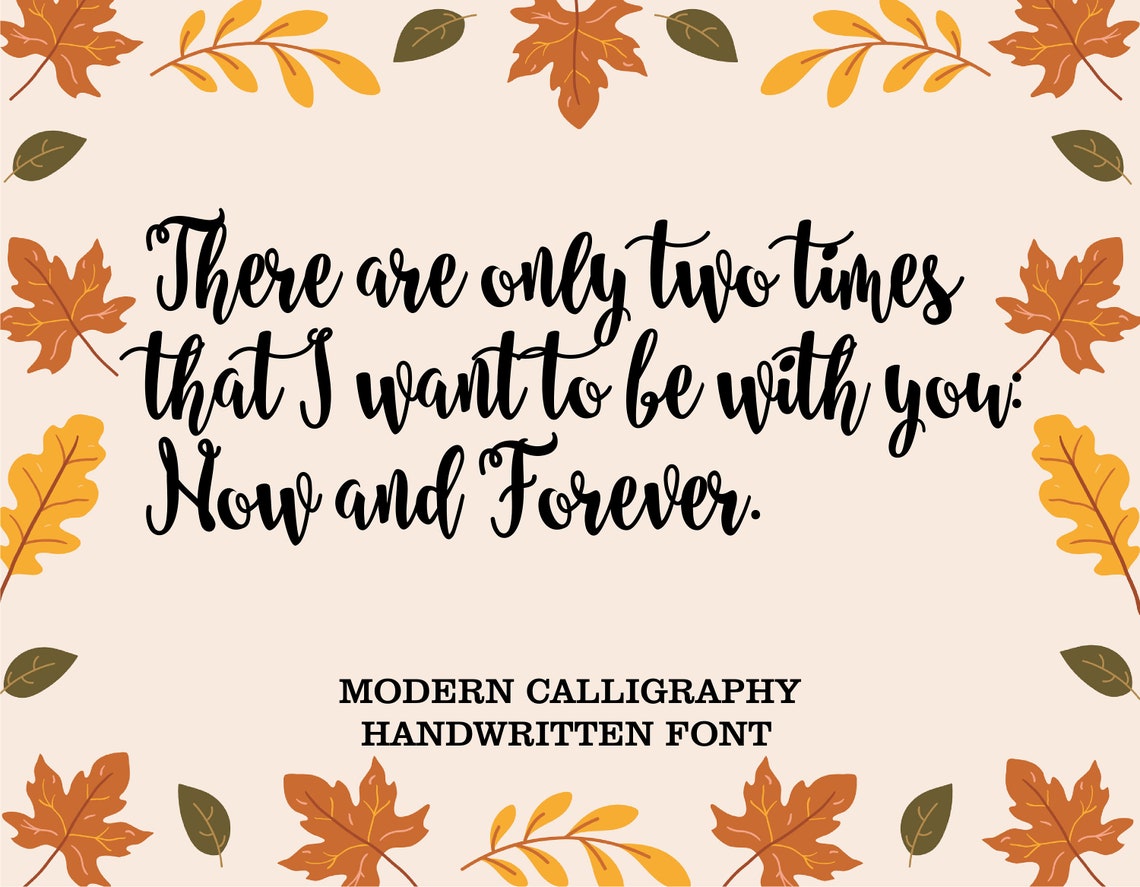 Caligraphy Font Svg. Digital Font. Modern Font. Handwritten - Etsy