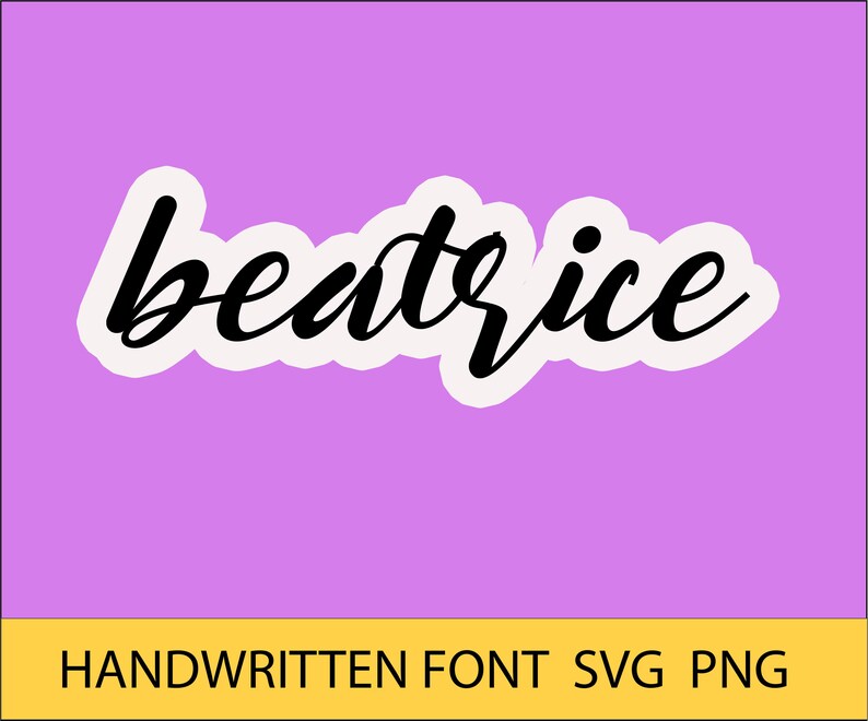 Beatrice Font. Handwritten Font Svg. Font for Cricut. - Etsy