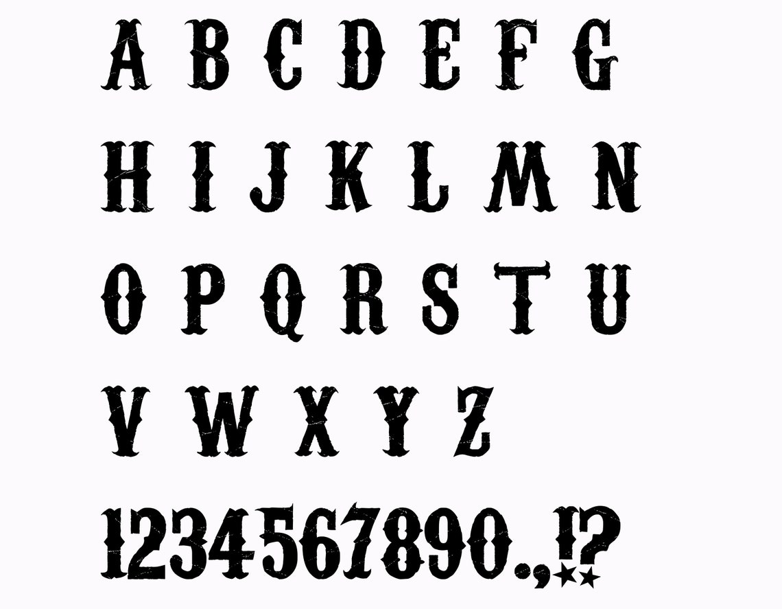 Western Font. Western Fonts Collection . Font for Cricut. - Etsy