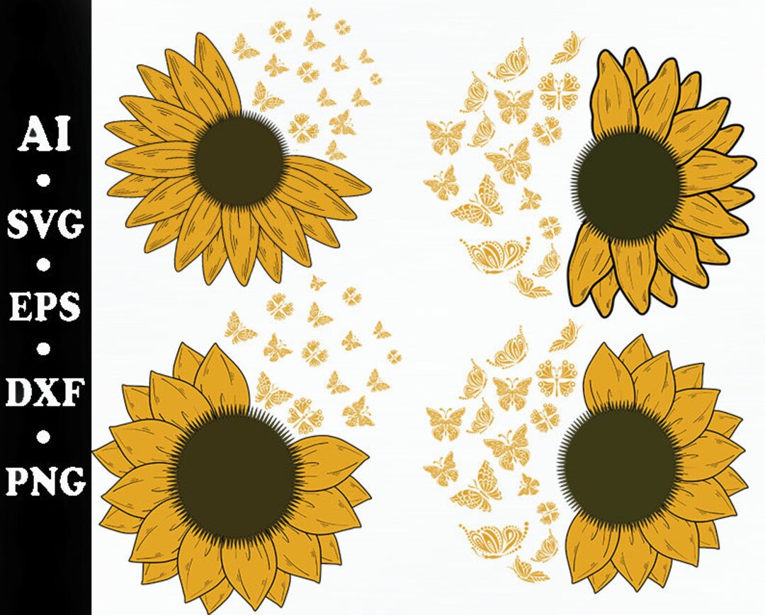 Sunflower Svg. Flower Svg, Sunflower Svg Files, Cricut Sunflower ...