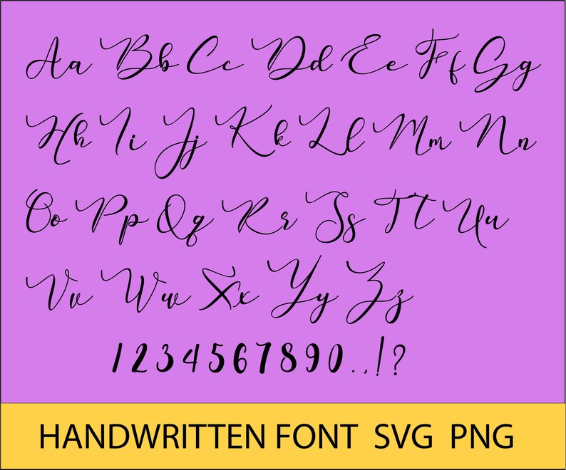 Tiffani Font. Handwritten Font Svg. Font for Cricut. - Etsy