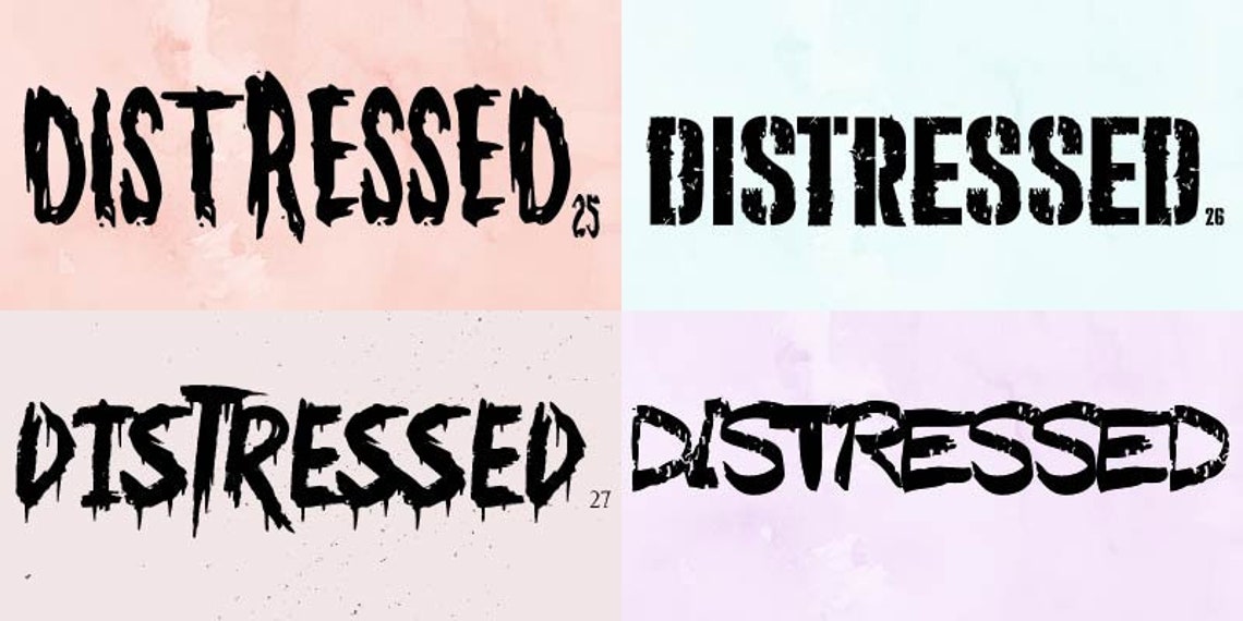 Distressed Font. Distressed Font Bundle 36 Fonts. Font for - Etsy