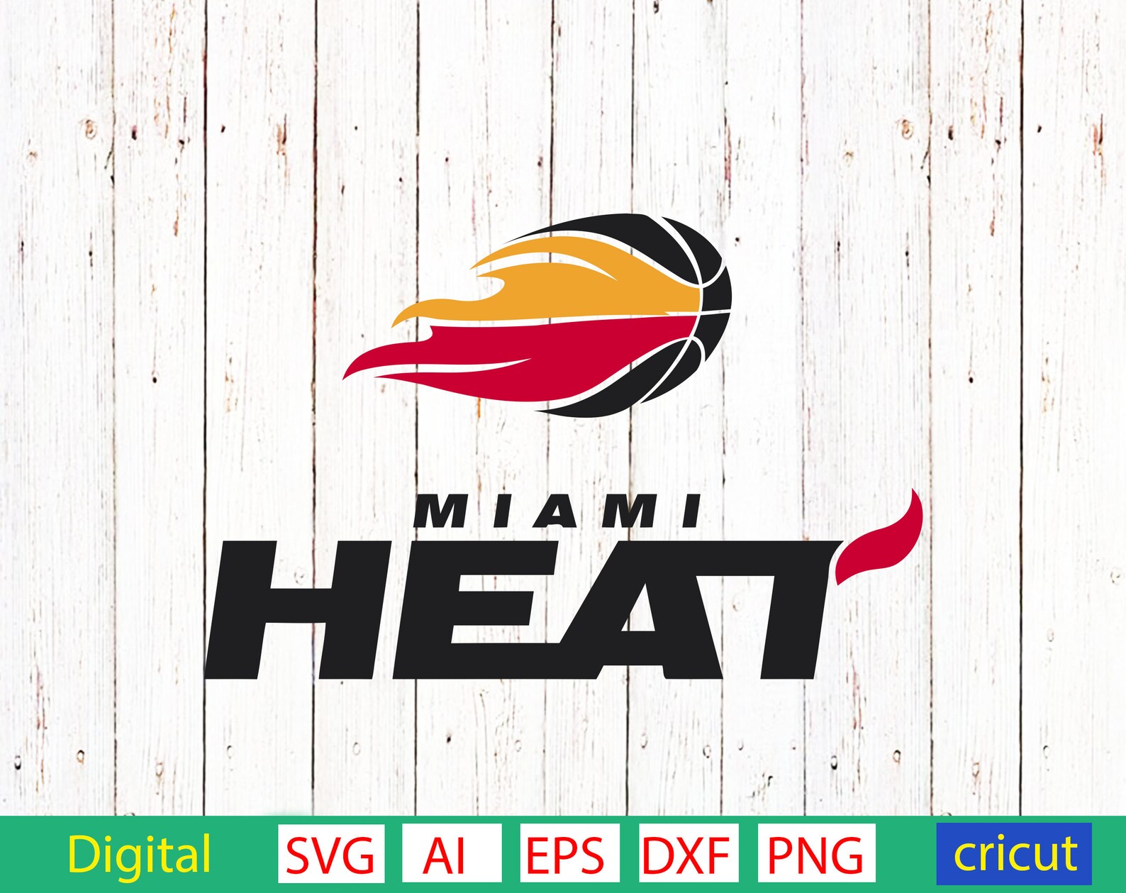 Miami Heat Miami Heat SVG AI eps dxf png Miami Heat | Etsy