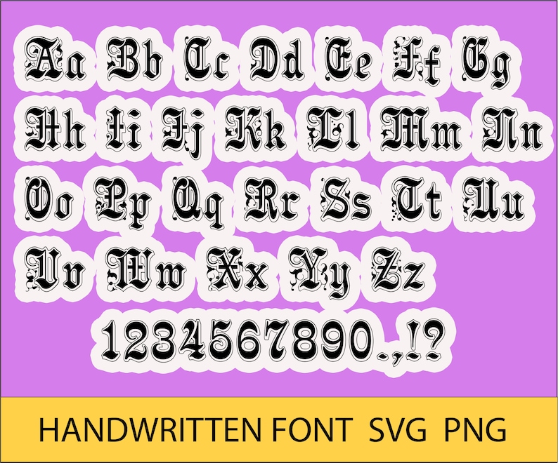 Old English Font Svg. Font Svg. Old English Font Svg Bundle. Old ...