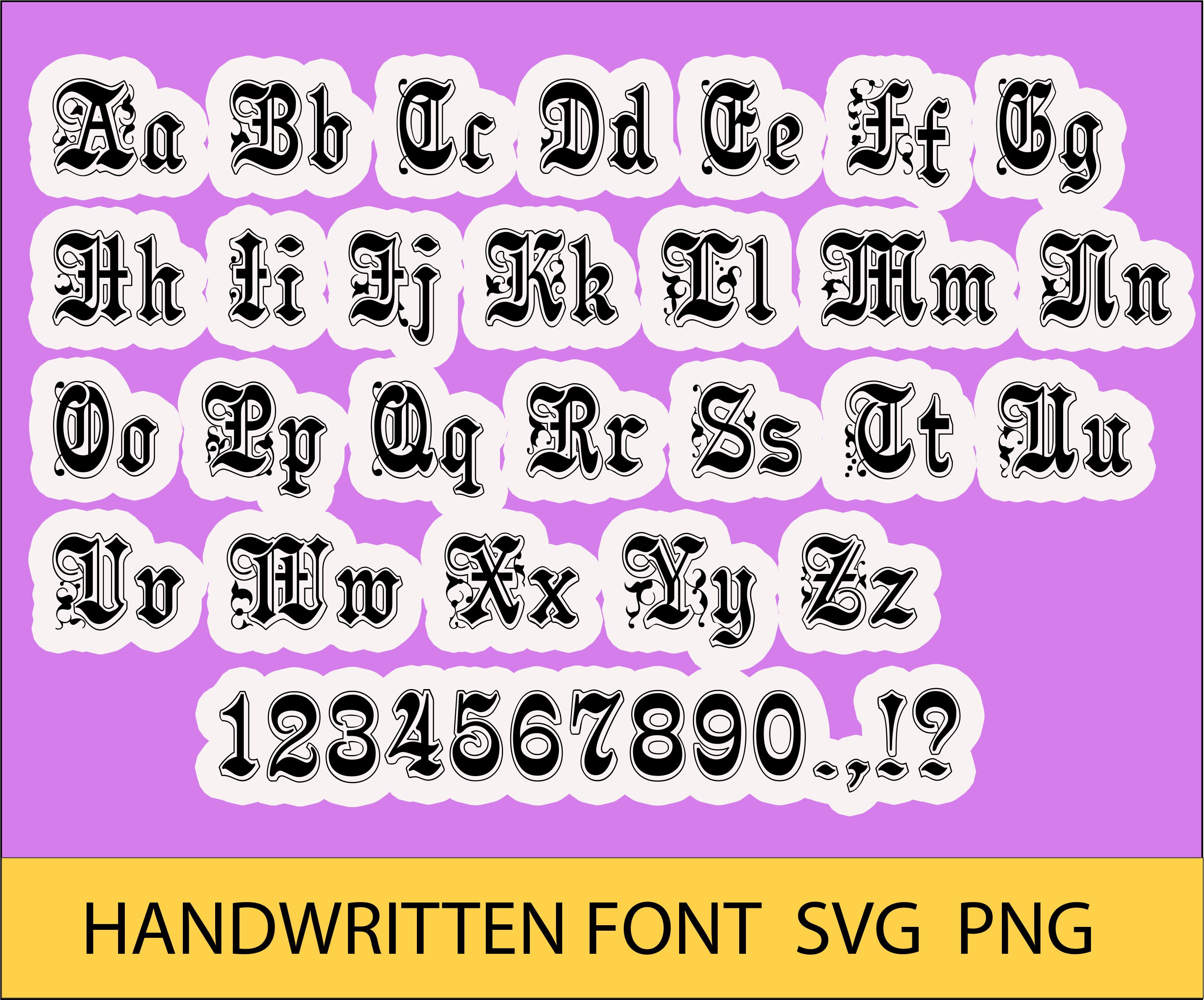 Old English Font Svg. Font Svg. Old English Font Svg Bundle. Old ...