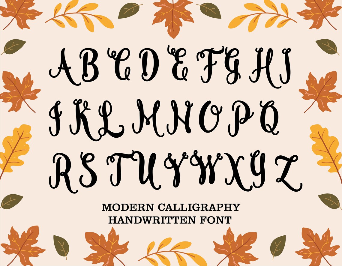 Caligraphy Font Svg. Digital Font. Modern Font. Handwritten - Etsy