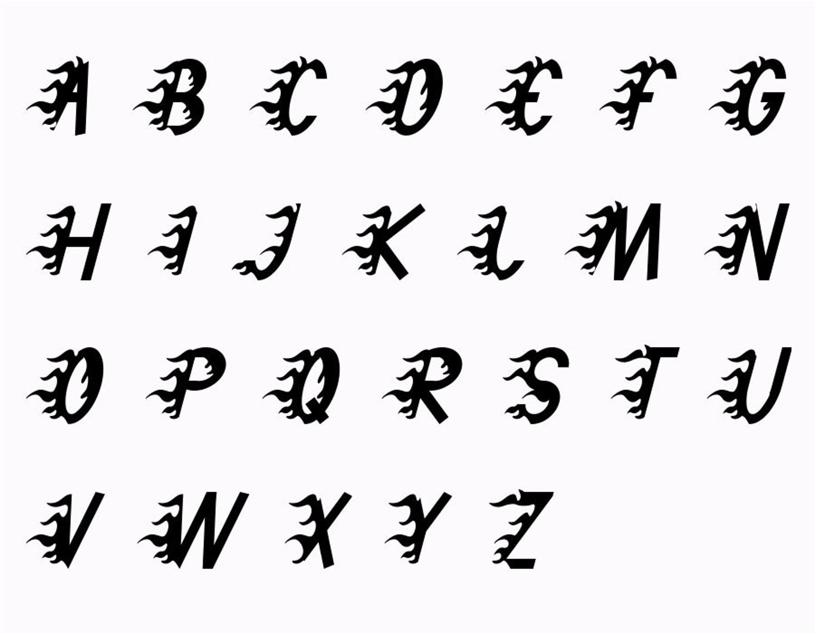 Fire Font. Flame Font Bundle- 14 Fonts. Font for Cricut. Silhouette ...