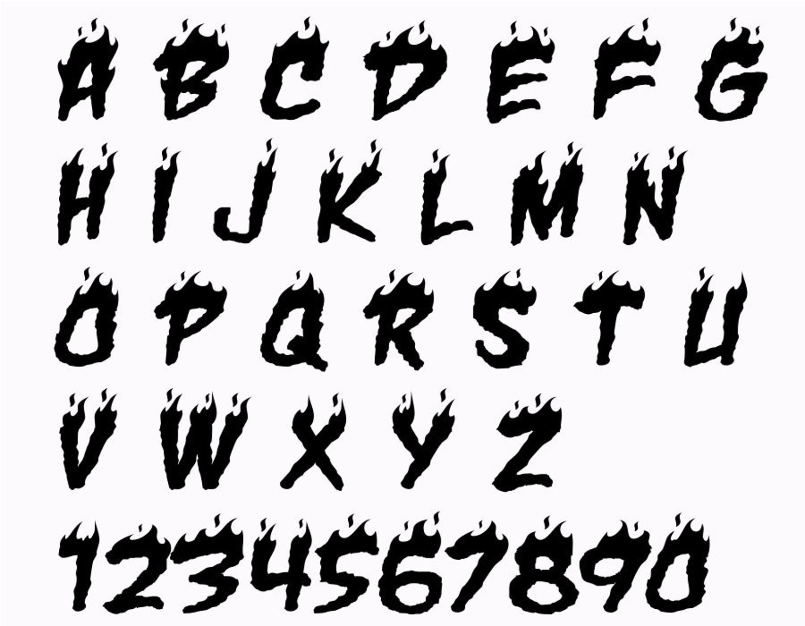 Fire Font. Flame Font Bundle- 14 Fonts. Font for Cricut. Silhouette ...