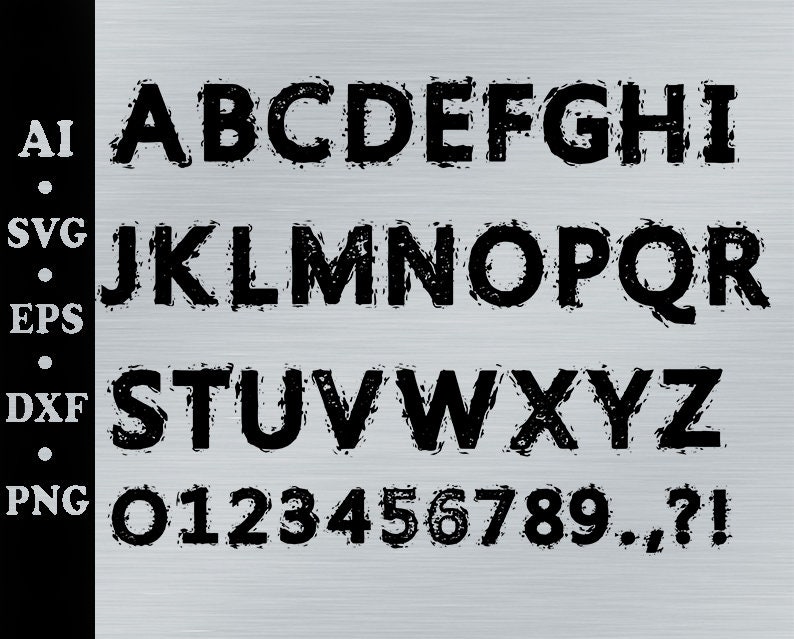 Distressed Font Svg. Font Svg. Distressed Font Svg Bundle. Distressed ...