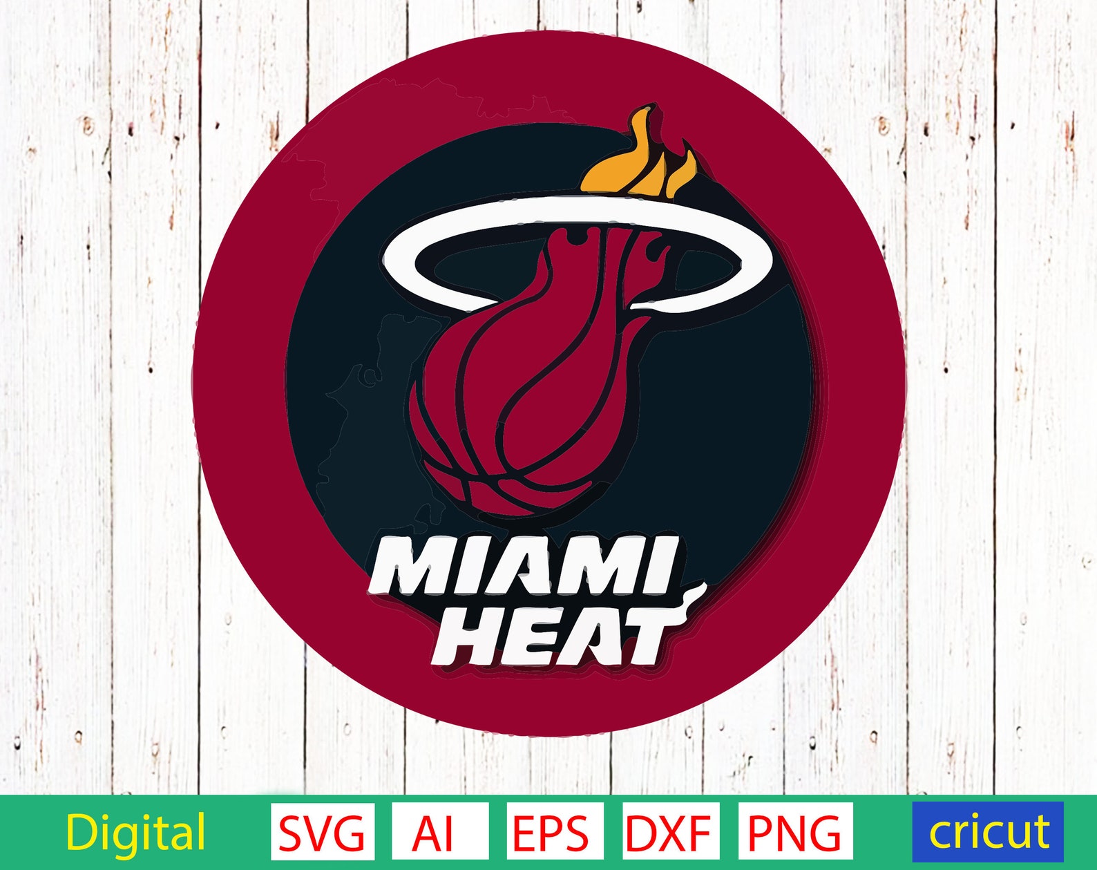 Miami Heat Miami Heat SVG AI eps dxf png Miami Heat | Etsy