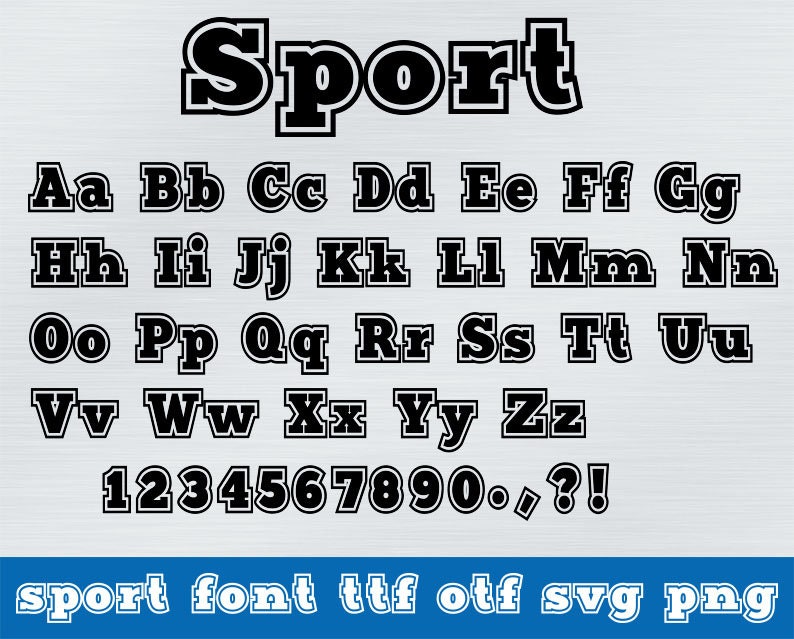 Varsity Font. Sport SVG Font. College Font. Font for Cricut. Silhouette ...
