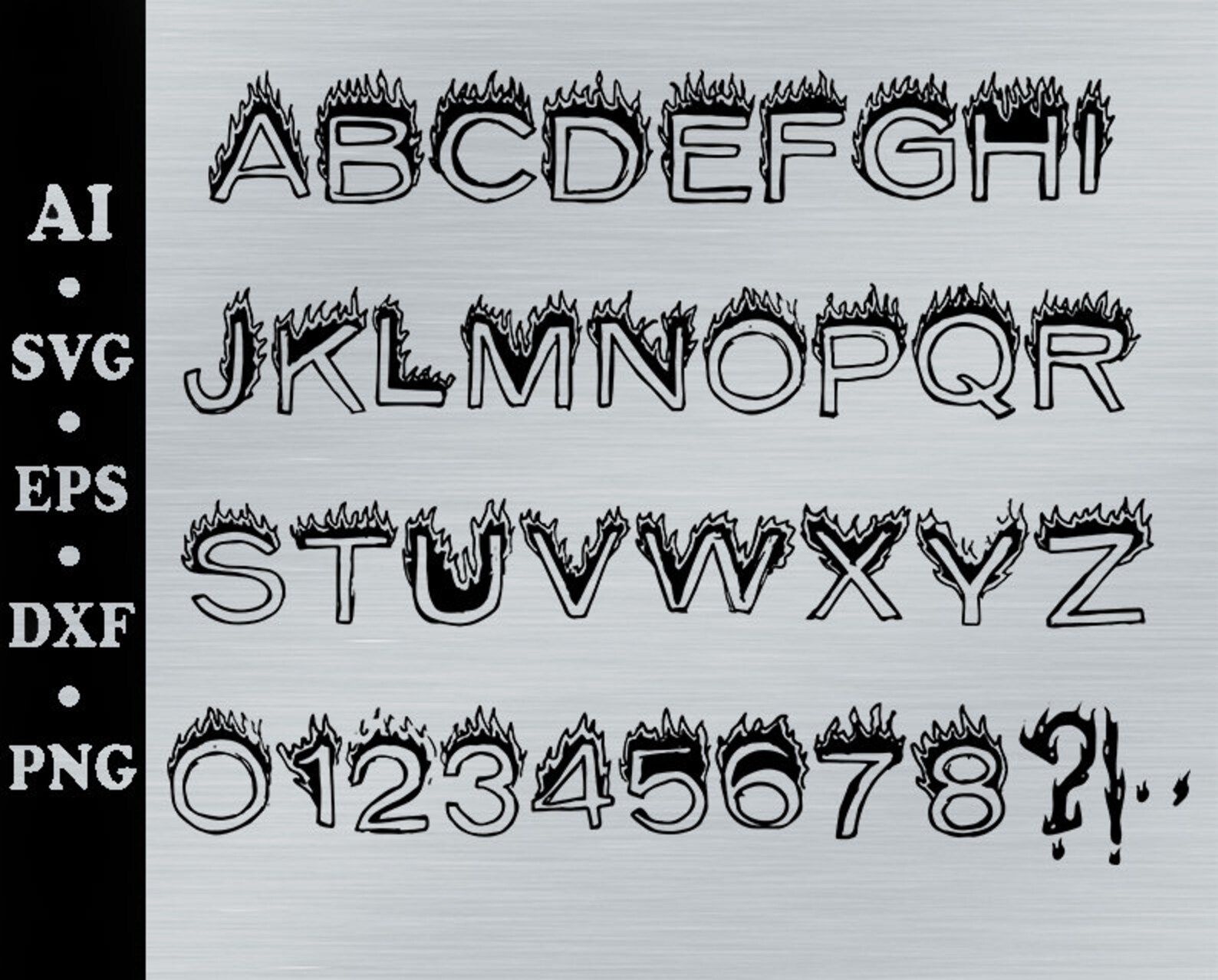 Fire Font Svg. Font Svg. Fire Font Svg Bundle. - Etsy