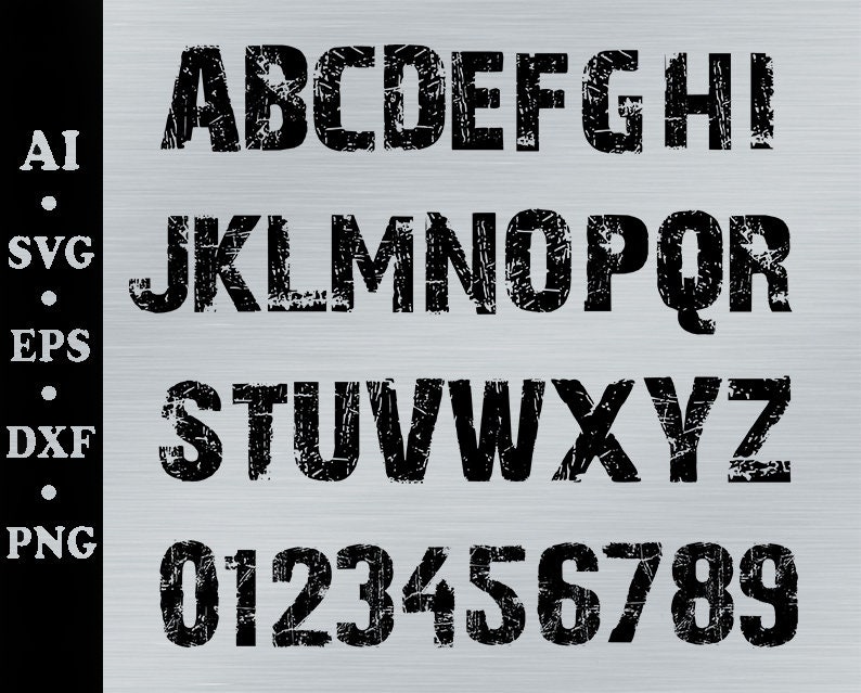 Distressed Font Svg. Font Svg. Distressed Font Svg Bundle. Distressed ...