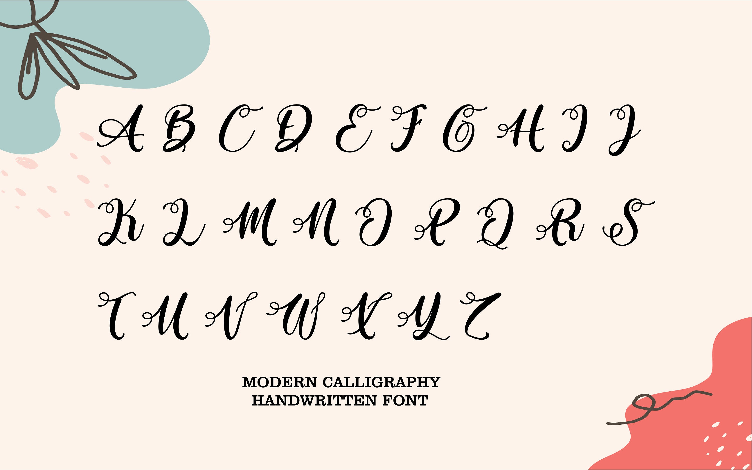 Caligraphy Font Svg. Digital Font. Modern Font. Handwritten Font Svg ...