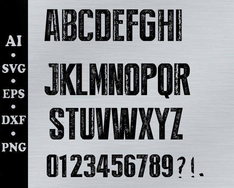 Distressed Font Svg. Font Svg. Distressed Font Svg Bundle. Distressed ...