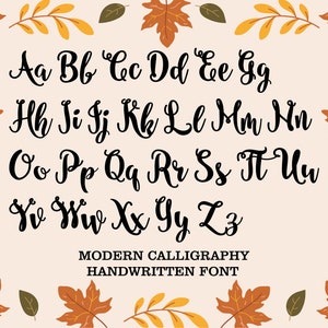 Caligraphy Font Svg. Digital Font. Modern Font. Handwritten Font Svg ...