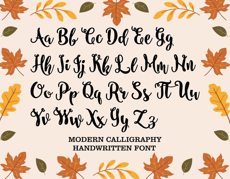 Caligraphy Font Svg. Digital Font. Modern Font. Handwritten - Etsy
