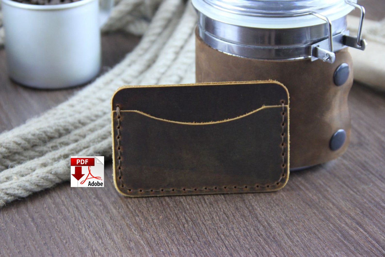 Card Holder PDF Pattern Slim Wallet Minimalist Card Holder - Etsy