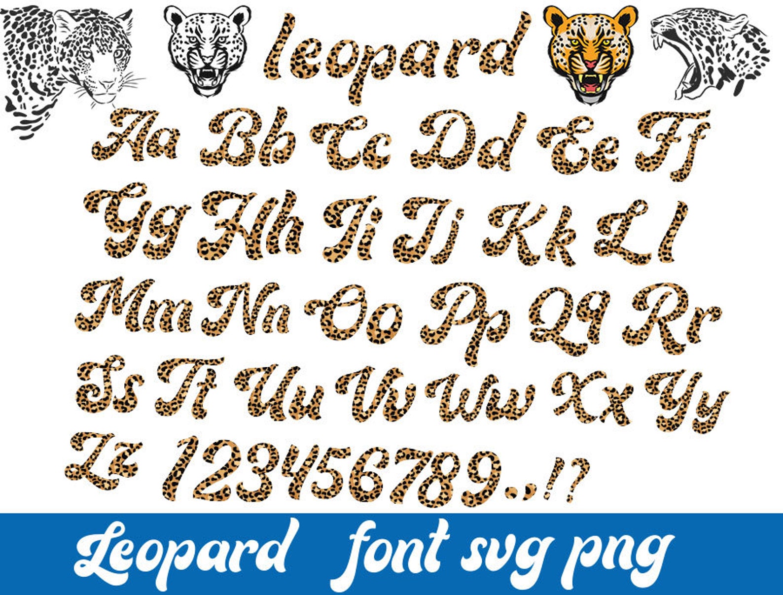 Leopard Font Svg. Leopard Font for Cricut. Leopard Svg. Leopard ...