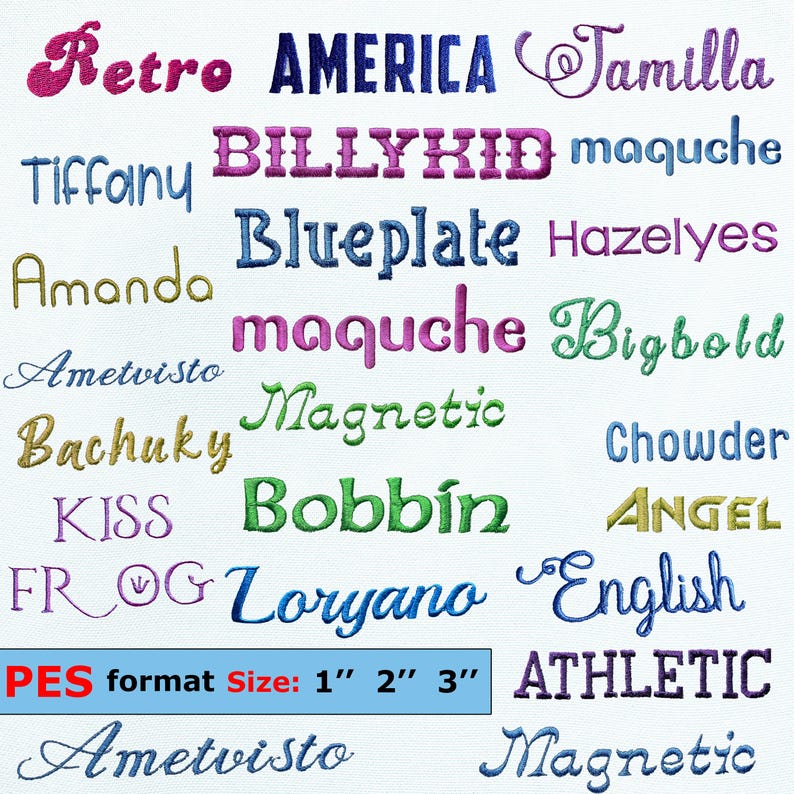 PES Embroidery Fonts. 20 Embroidery Fonts. Embrilliance PES Fonts ...