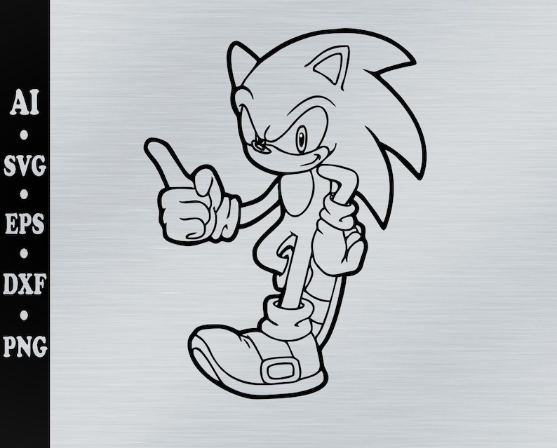 Sonic svg. sonic silhouette sonic vector super sonic. | Etsy