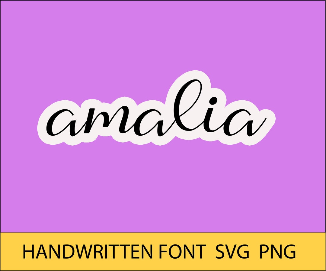 Amalia Font. Handwritten Font Svg. Font for Cricut. - Etsy