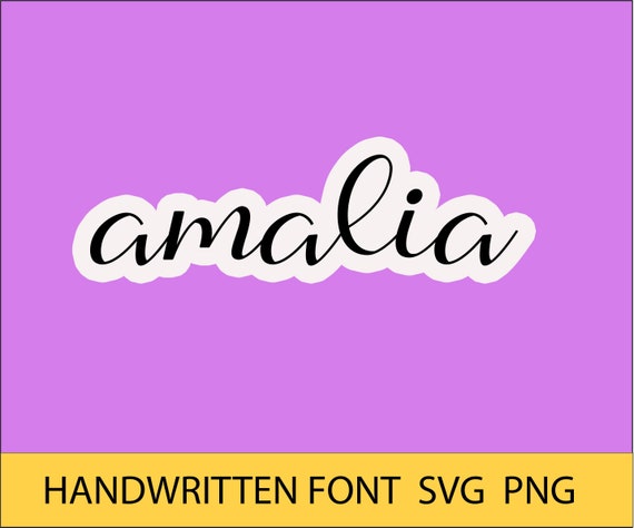 Amalia font. handwritten font svg. font for cricut. | Etsy