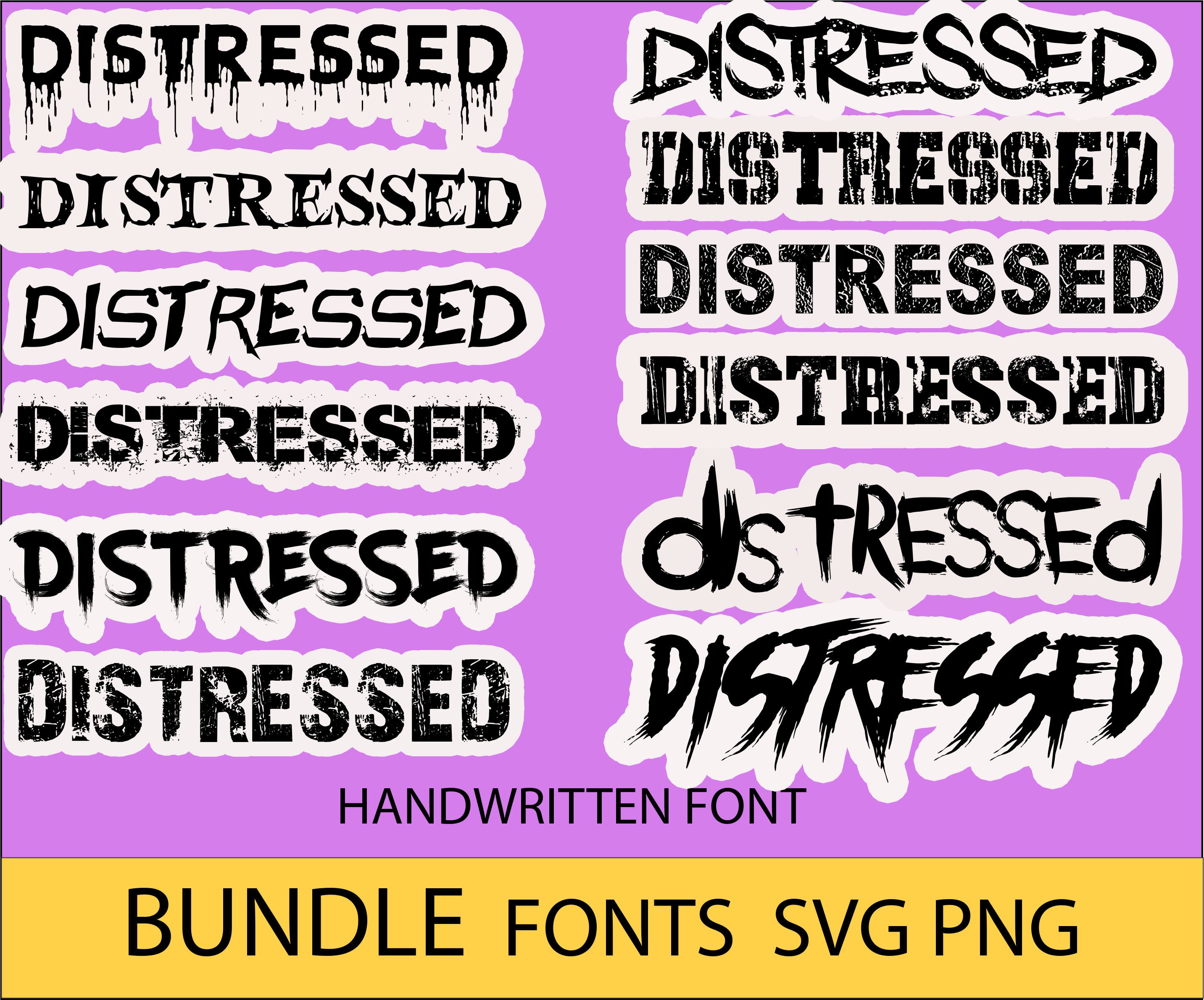 Distressed Font Svg. Font Svg. Distressed Font Svg Bundle. Distressed ...