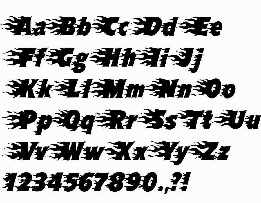 Fire Font. Flame Font Bundle- 14 Fonts. Font for Cricut. Silhouette ...