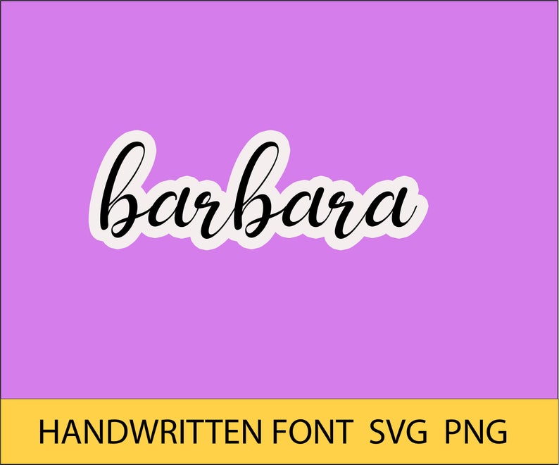Barbara Font. Handwritten Font Svg. Font for Cricut. - Etsy