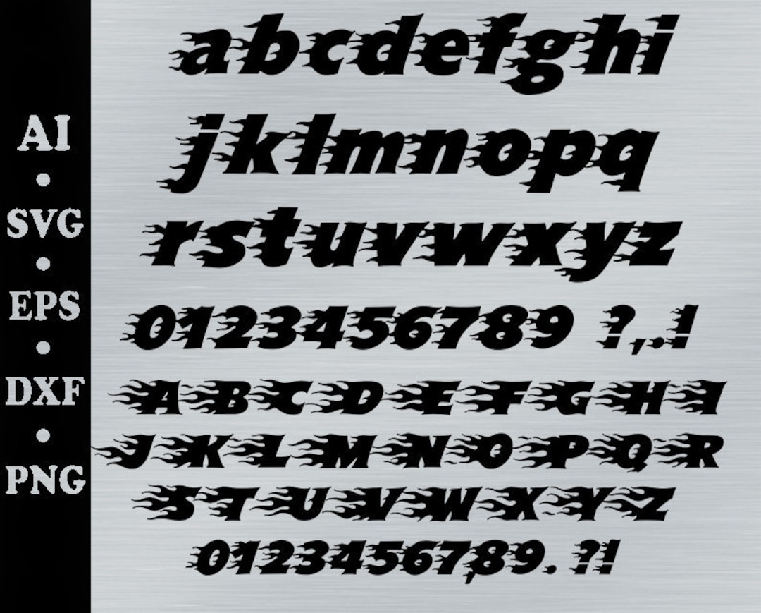 Fire Font Svg. Font Svg. - Etsy