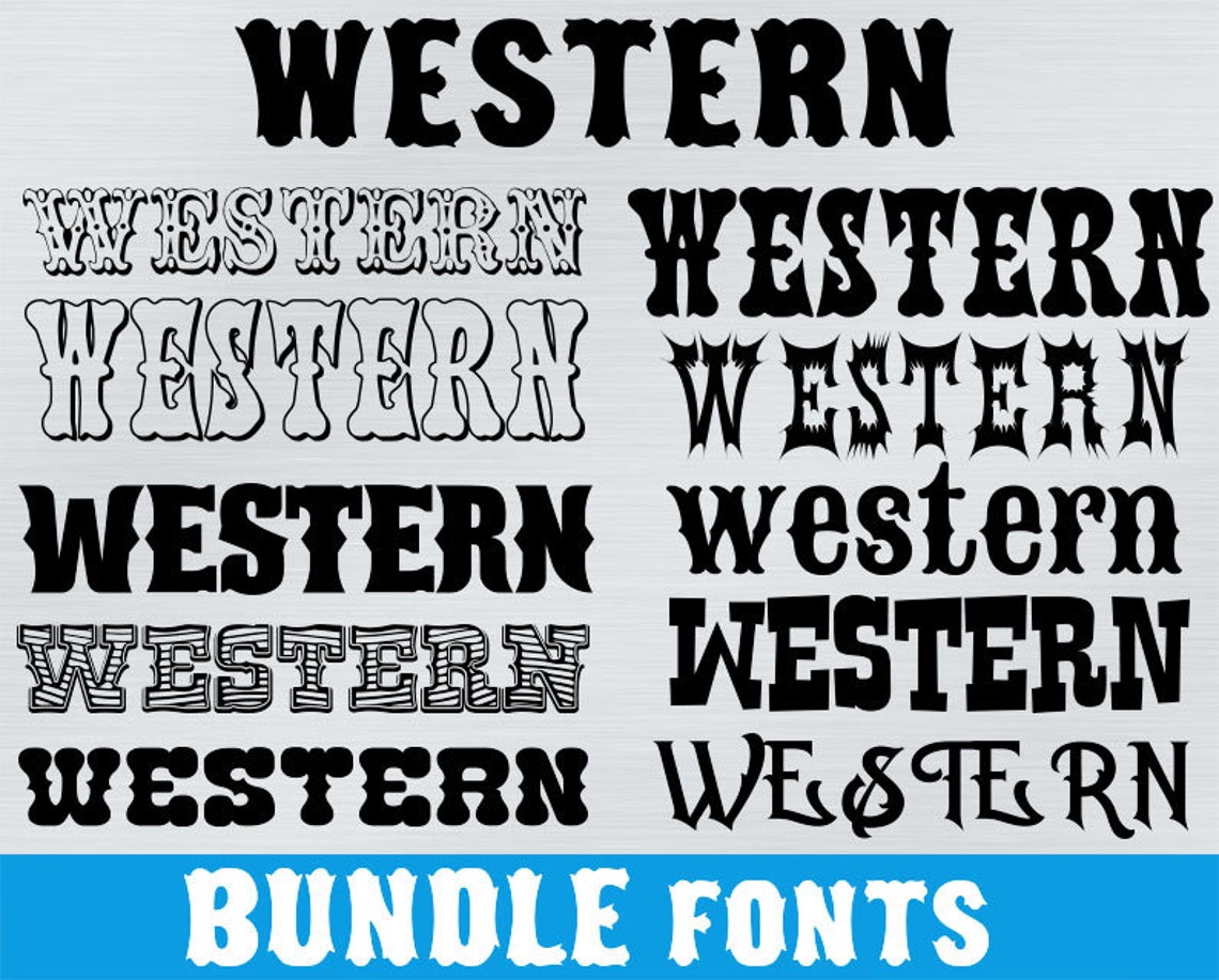 Western font. western fonts collection . font for cricut. | Etsy