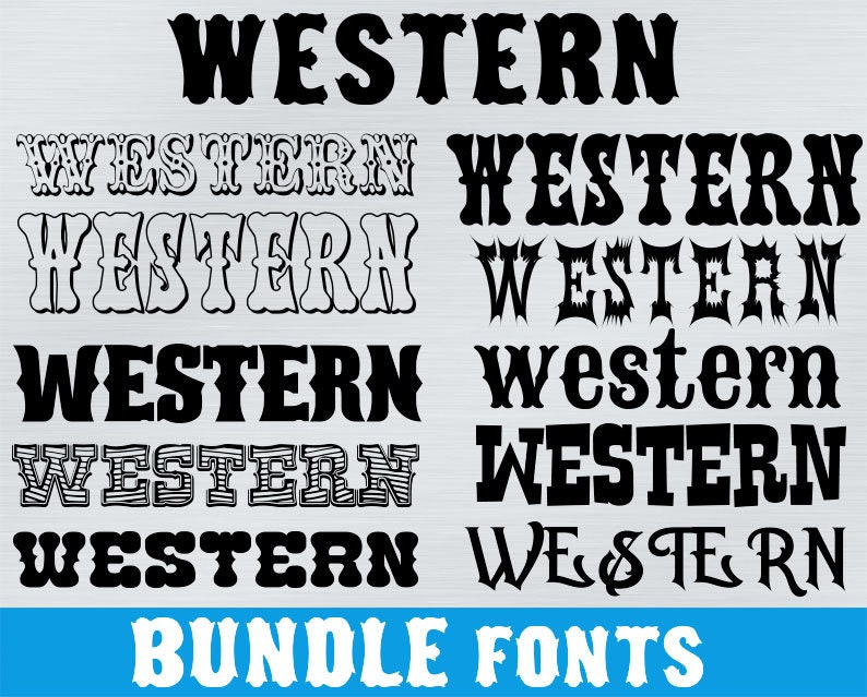 Western Font. Western Fonts Collection . Font for Cricut. - Etsy